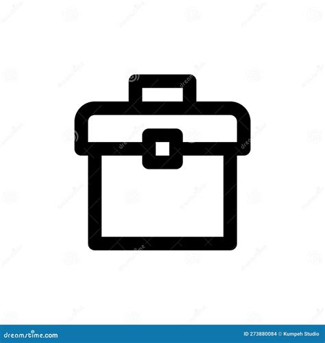 Tool Box Outline Vector Icon Thin Line Black Tool Box Icon Flat Vector Simple Element