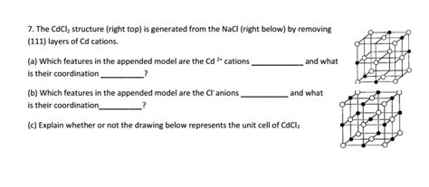 Solved 7 The Cdcl2 Structure Right Top Is Generated From