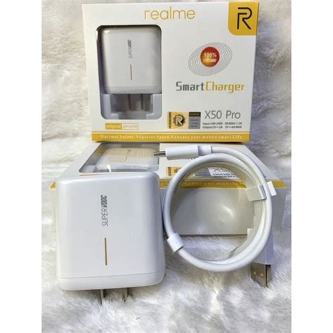 Realme Original W Gan Supervooc Charger With Type C Cable Power Charger Kit For Realme X