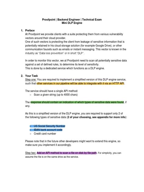 proofpoint backend engineer technical exam jan 2021 pdf computing payments
