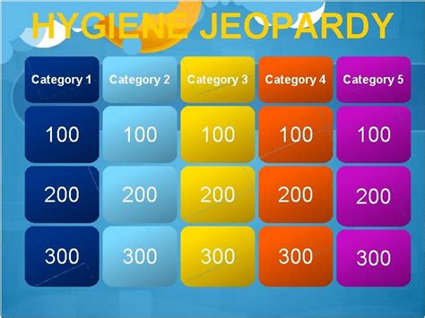 Personal Hygiene Jeopardy Jaymie Mc Allister University Of