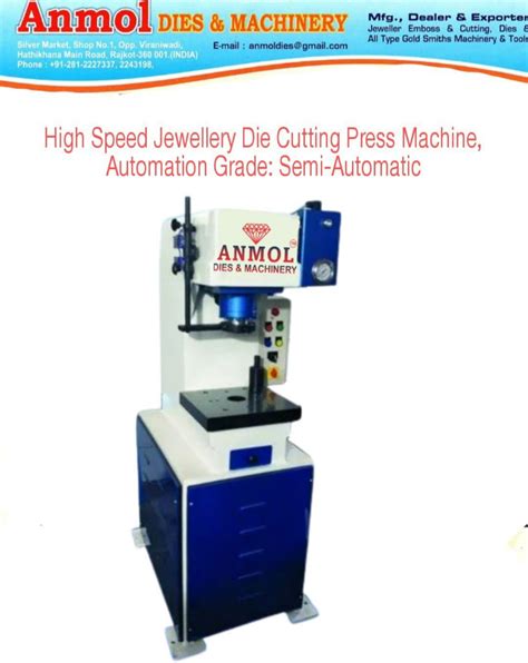 High Speed Jewellery Die Cutting Press Machine Automation At ₹ 150000