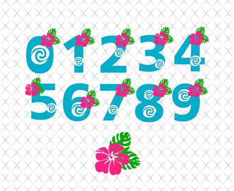 Moana Numbers Svg Princess Font Svg Disney Princess Font Svg Etsy