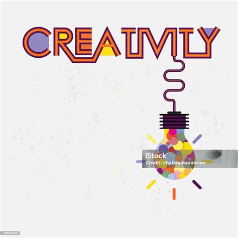 화려한 전구 아이콘 하 고 창의성 개념입니다 현대 타이 포 그래피 디자인입니다 벽 그래픽 인쇄 상의 포스터 광고 웹 디자인 및 사무실 공간 그래픽에 대 한 크리에이 티브