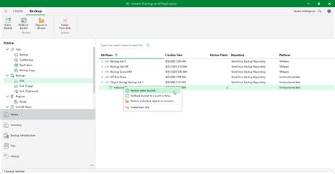 Step 1 Launch Bucket Restore Wizard User Guide For Vmware Vsphere
