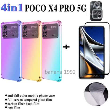 In Xiaomi POCO X PRO G M PRO G X GT NFC Color Phone Case Sback Film Tempered Glass Film