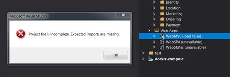 Project File Is Incomplete And Netcoreapp 21 Was Not Found On Updated