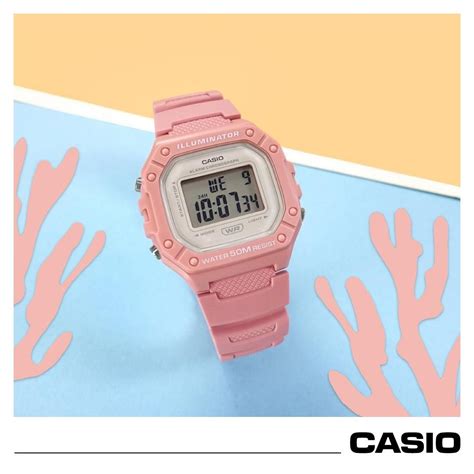 Casio卡西欧手表ins复古潮流小方块男女学生电子表w218 W 218hc 虎窝淘