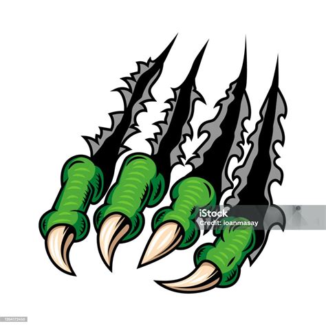 몬스터 발톱은 배경을 긁적 포스터 티셔츠 장식용 벡터 일러스트레이션 갈고리 발톱에 대한 스톡 벡터 아트 및 기타 이미지 갈고리 발톱 갈기갈기 찢어진 고리 발톱