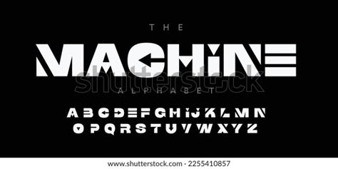 Tech Vector Font Typeface Unique Design Stock Vector Royalty Free