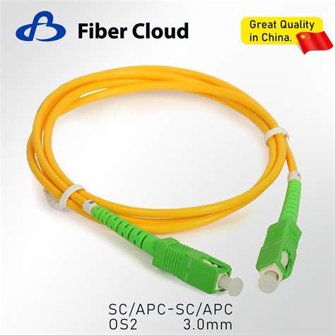 3 0mm Sc Apc To Sc Apc Simplex Os2 Single Mode Riser Ofnr Ftth Tight Buffered Fiber Optic Patch