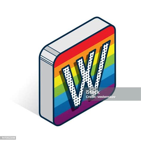 팝 아트 무지개 스타일 현대 아이소메트릭 블록 알파벳 문자 0명에 대한 스톡 벡터 아트 및 기타 이미지 0명 3차원 형태 개념 Istock