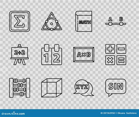 Set Line Graph Chart Diagram Human Brain Triangle Math Function Mathematical Symbol