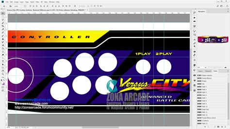 Versus City Control Panel Overlay For Players And Action Buttons