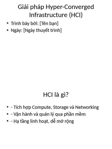 Hyper Converged Infrastructure Hci Presentation Pdf