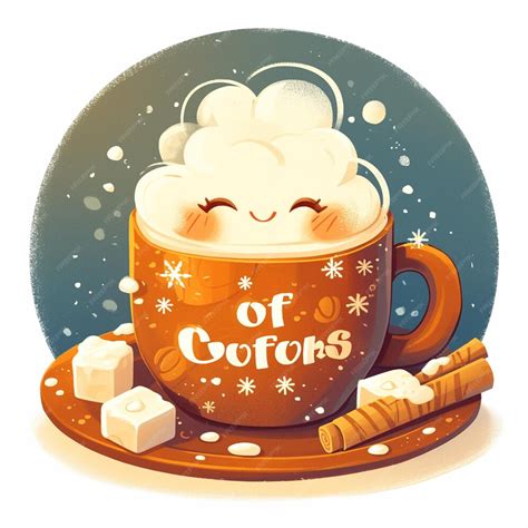Steamy Cup Of Hot Cocoa Cartoon Vibe Premium Ai Generated Vector