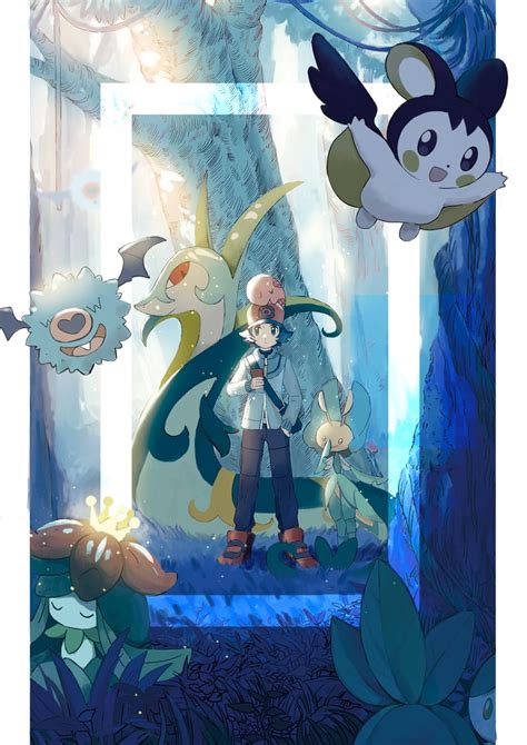 Hilbert Emolga Lilligant Serperior Munna And 3 More Pokemon And 2