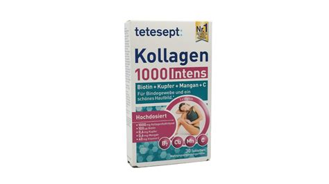 Tetesept Collagen ტეტესეპტი კოლაგენ1000 ინტენს 30 ტაბლეტი პსპ პეკინი Wolt