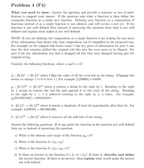 Solved Problem 4 F4 What You Need To Show Answer The Chegg Com