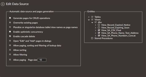 Infer Schema Not Picking Up New Views Angular Radzen