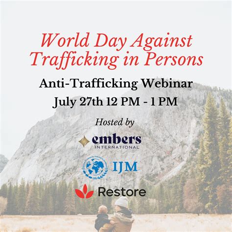 International Justice Mission On Linkedin World Day Against Trafficking In Persons Is Quickly