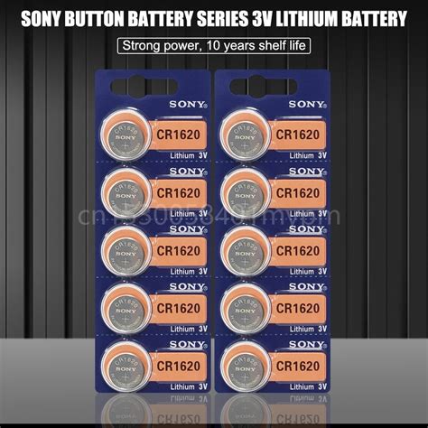 5pcs Sony Cr1620 Button Cell Coin Batteries Cr1620 Car Remote Control Electric Alarm 1620
