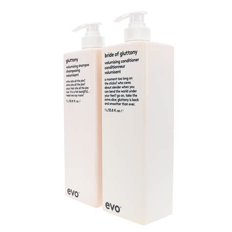 EVO Gluttonty Volume Shampoo & Bride Of Gluttony Conditioner 33.8 Oz ...