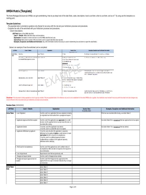 Fillable Online Hmda Matrix Template Fax Email Print Pdffiller