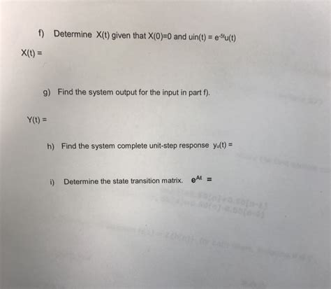 Solved Problem Topics State Equations Transition Chegg Com