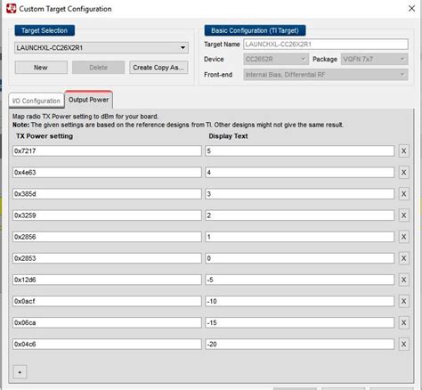 CC R TxPower In CCS Project Does Not Match The Numbers From SmartRFStudio Bluetooth Forum