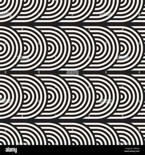 Seamless Monochrome Geometric Pattern Abstract Geometric Background Stylish Vector Lines Print