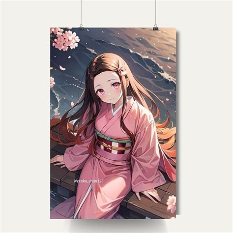 Nezuko Kamado Poster Demon Slayer Anime Kimetsu No Yaiba