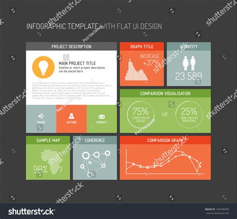 Vector Flat User Interface Ui Infographic Stock Vector Royalty Free 146258708 Shutterstock