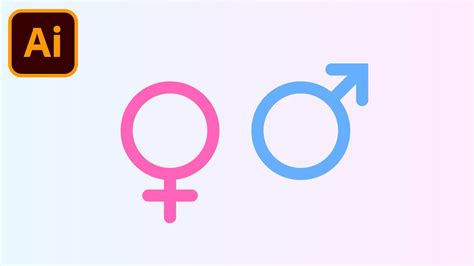 How To Create Male And Female Gender Symbols In Adobe Illustrator YouTube
