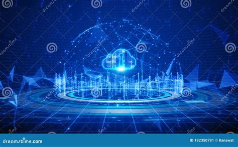 Digital Data Network Connection Cloud Computing And Global