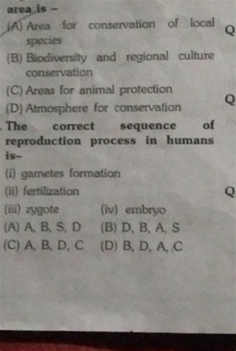 the correct sequence of reproduction process in humans is i gametes fo