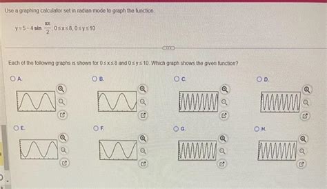 Solved Use A Graphing Calculator Set In Radian Mode To Graph Chegg