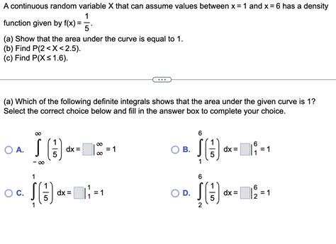 Solved A Continuous Random Variable X That Can Assume Values