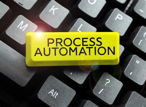 Text Caption Presenting Process Automation Concept Meaning The Use Of