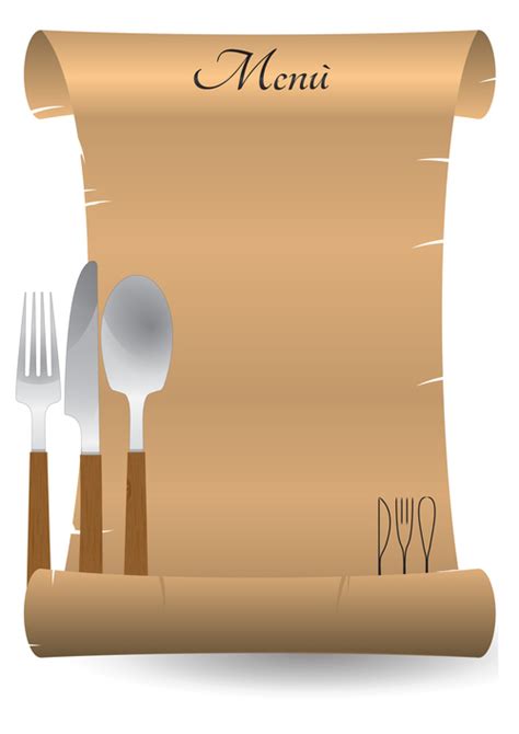 Blank Menu Design Vector Free Download