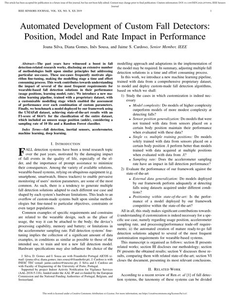 Pdf Automated Development Of Custom Fall Detectors Position Model And Rate Impact In Performance
