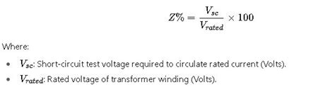Transformer Impedance Percentage Calculator Ieee Iec