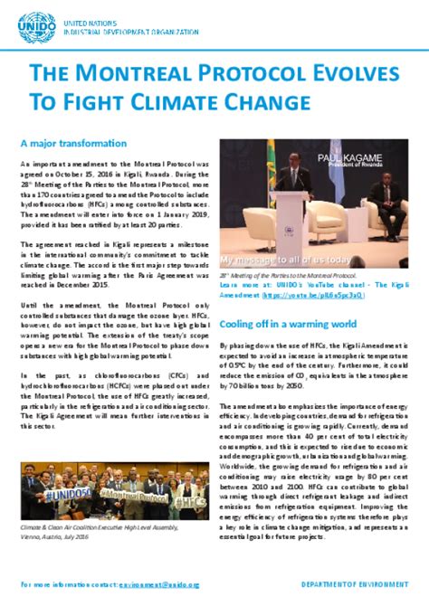 Montreal Protocol Publications Unido