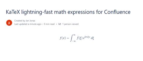 Katex Math Expressions And Formulas For Confluence Atlassian Marketplace