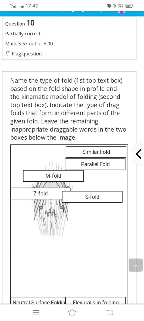 Name The Type Of Fold 1st Top Text Box Based On The