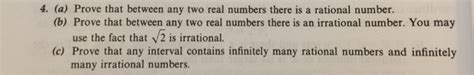 solved 4 a prove that between any two real numbers there