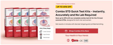 STD Home Test Kit Combo Packages Test Different STDs At Home Discreet USA Shipping