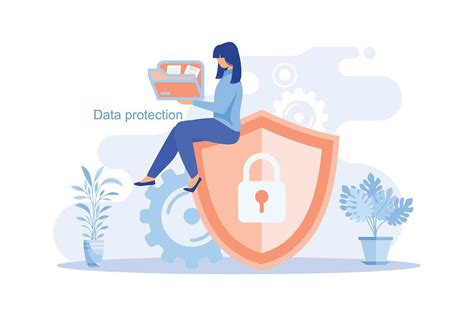 Data Protection Concept For Web Page Banner Presentation Social