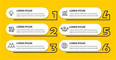 Premium Vector 6 Steps Infographic Flowchart Design Template