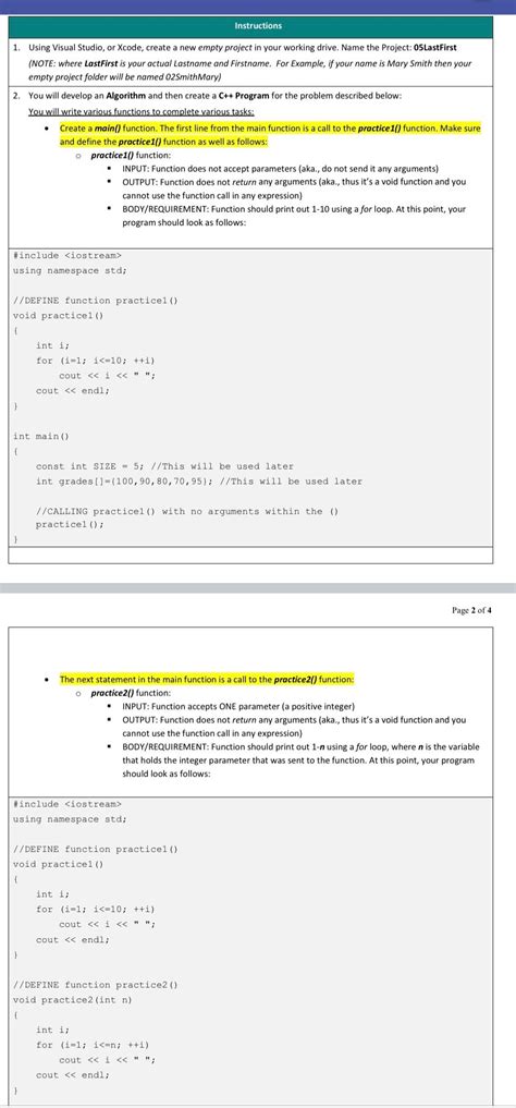 Solved 1 Using Visual Studio Or Xcode Create A New Empty